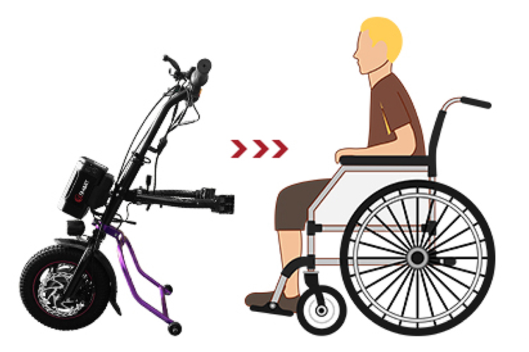 Electric Handcycle Wheelchair Attachment Elesmart A3 - elesmart